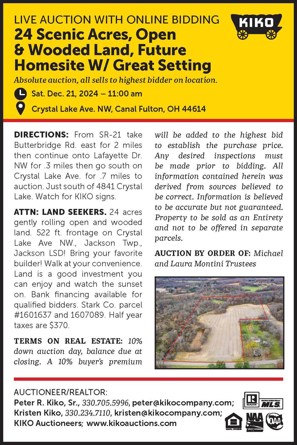 24 Acres of open and wooded land and misc. Auction - Farm and Dairy